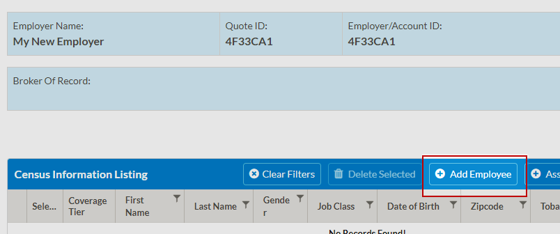 Adding Employees - Benefits Platform Support Page